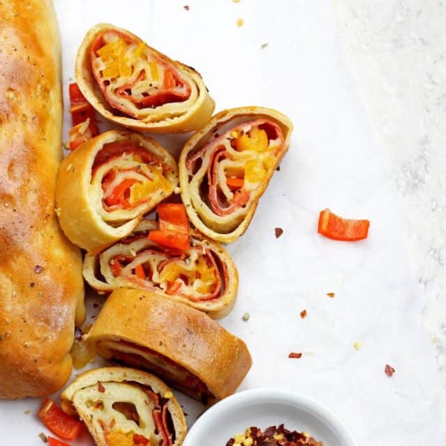 Homemade Pepperoni Rolls with Peppers - A Grateful Meal