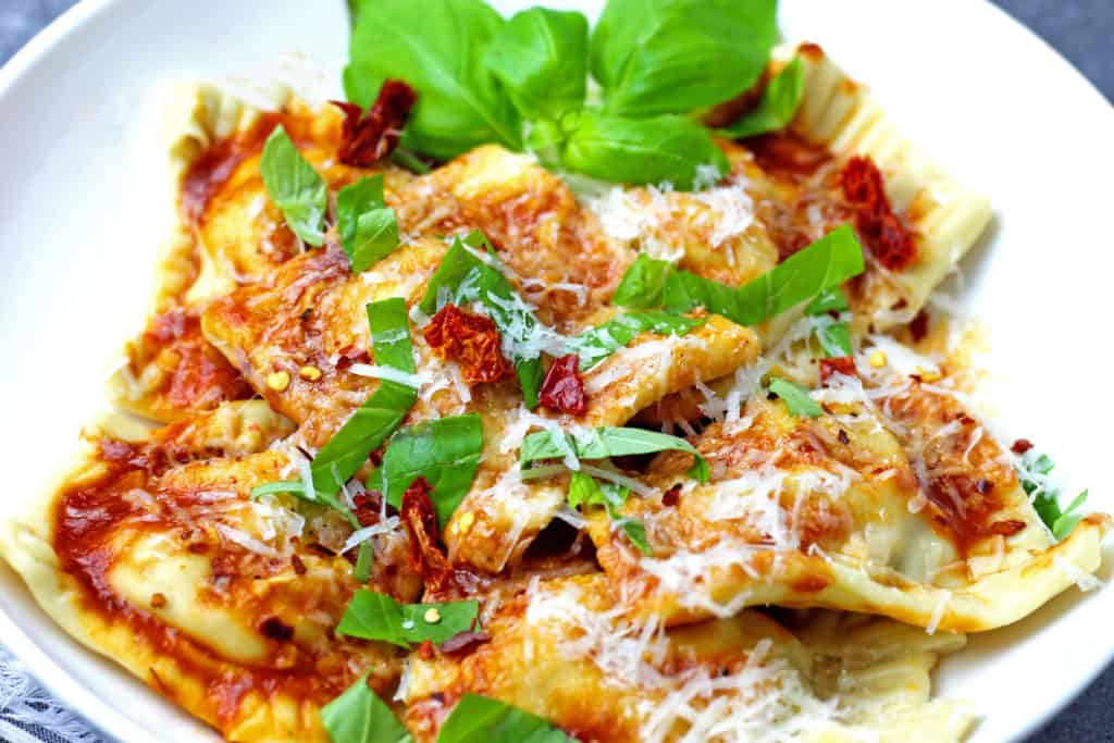 Vegetarian Ravioli with White Beans and Sun-Dried Tomatoes - A Grateful ...