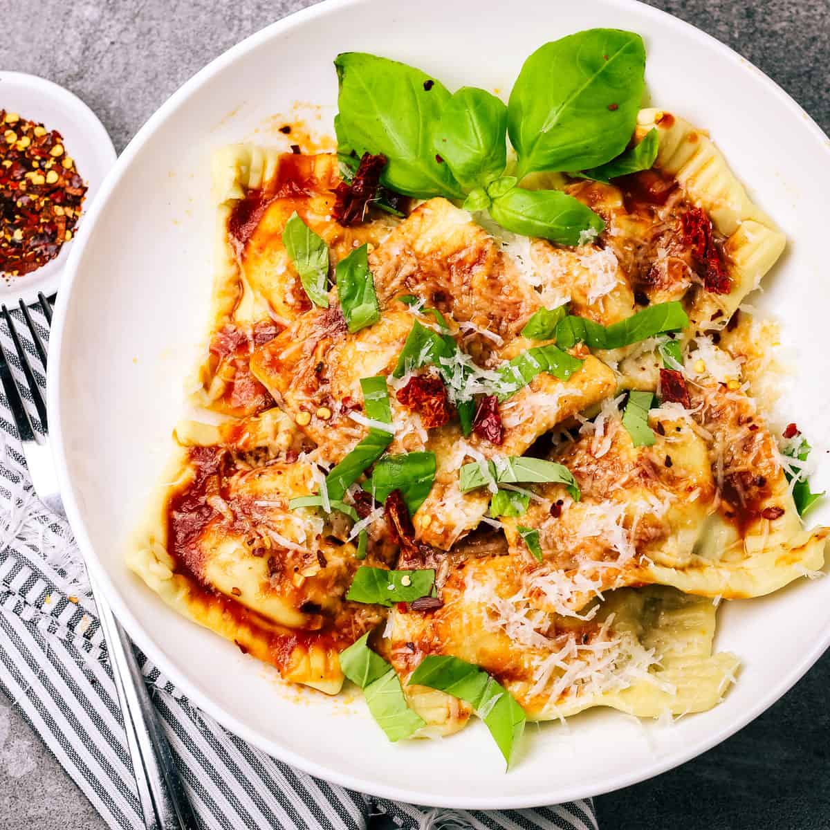 Vegetarian Ravioli with White Beans and Sun-Dried Tomatoes - A Grateful ...