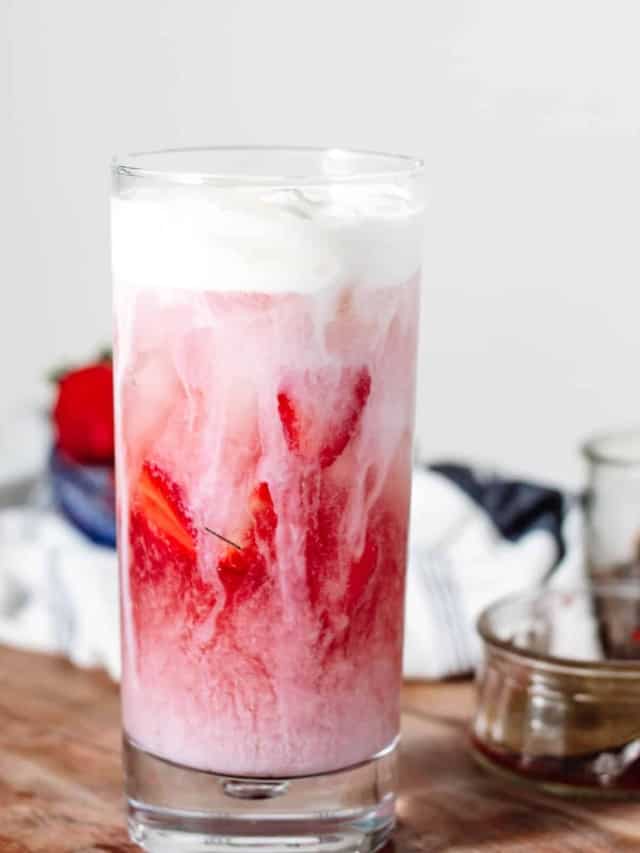 Starbucks Pink Drink Recipe with Coconut Cold Foam - A Grateful Meal
