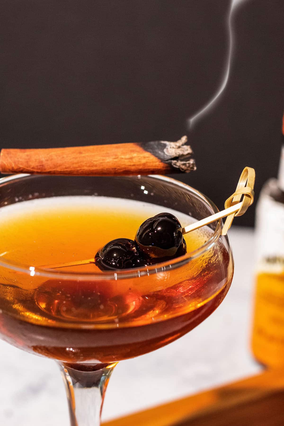Smoked Manhattan with Cinnamon Cocktail - A Grateful Meal