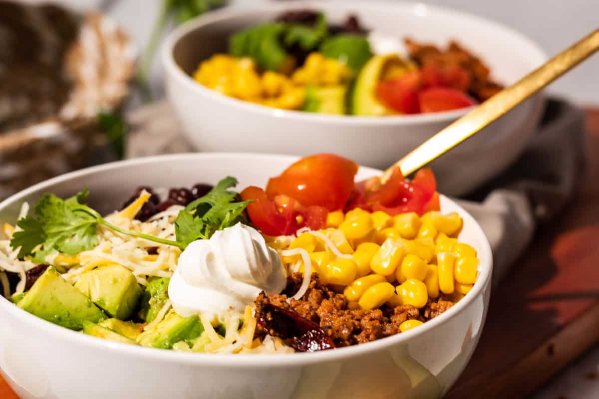 Turkey Taco Bowl - A Grateful Meal