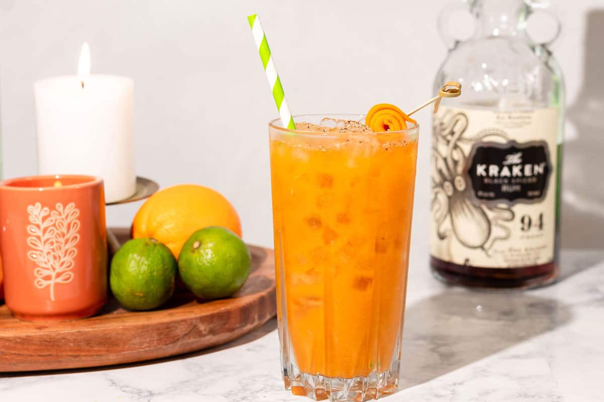 Pumpkin Spice Dark and Stormy Fall Rum Cocktail - A Grateful Meal