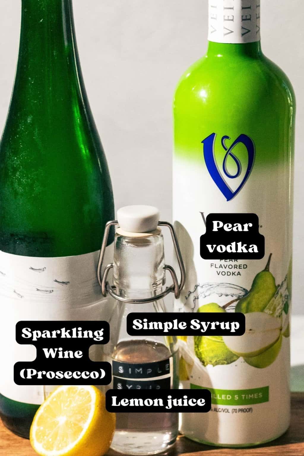 Sparkling French Pear Vodka Martini - A Grateful Meal
