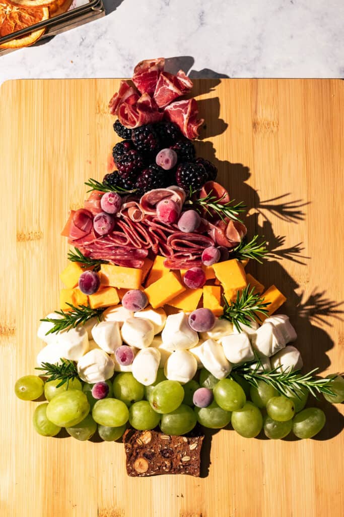 How to Make a Christmas Tree Charcuterie Board - A Grateful Meal