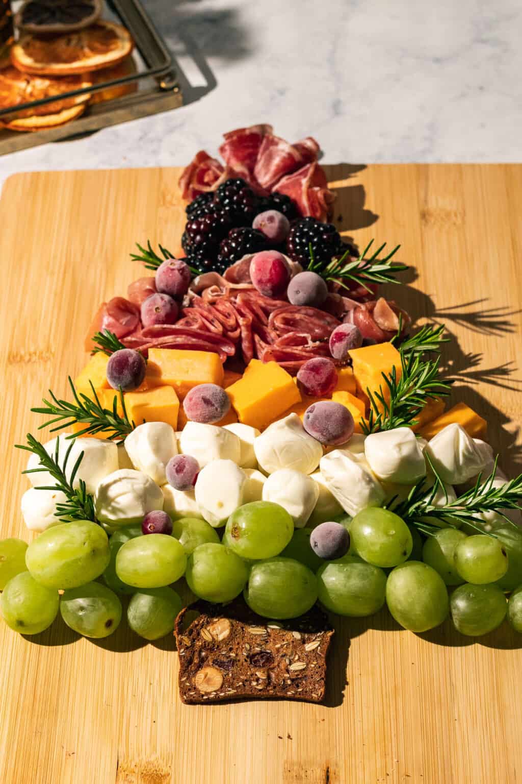 How to Make a Christmas Tree Charcuterie Board - A Grateful Meal