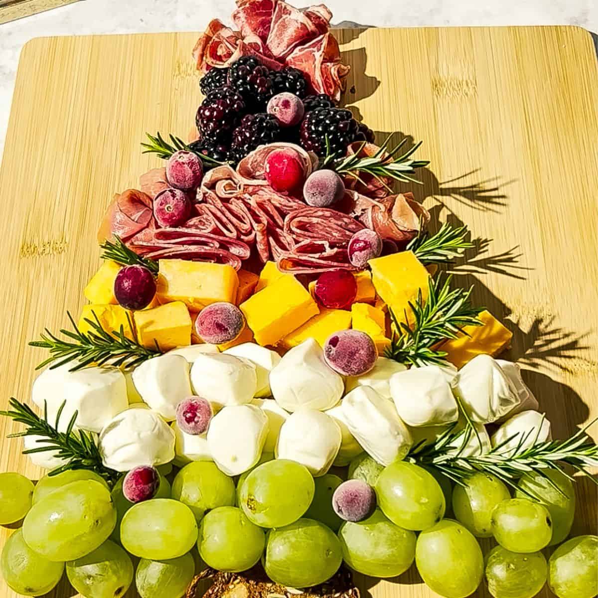 How to Make a Christmas Tree Charcuterie Board - A Grateful Meal