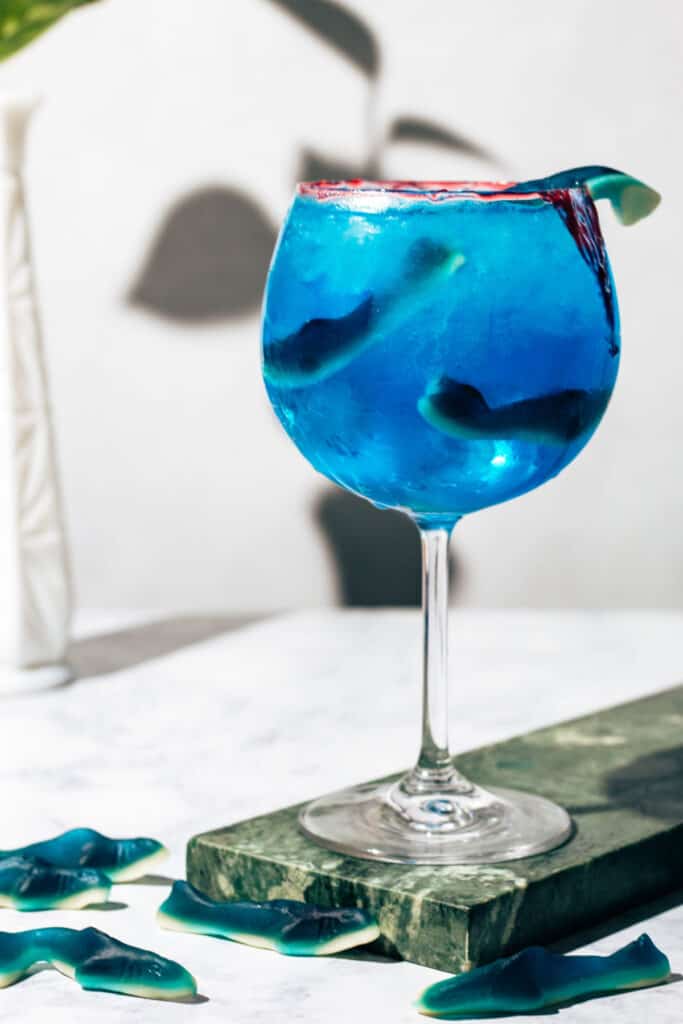 Blue Shark Attack Cocktail - A Grateful Meal
