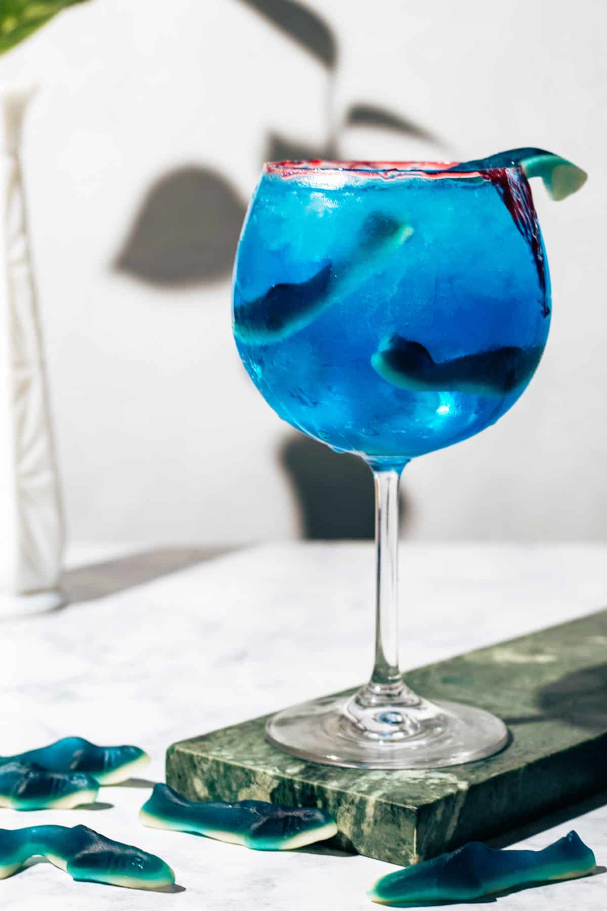 Blue Shark Attack Cocktail - A Grateful Meal
