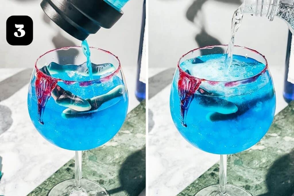 Blue Shark Attack Cocktail - A Grateful Meal