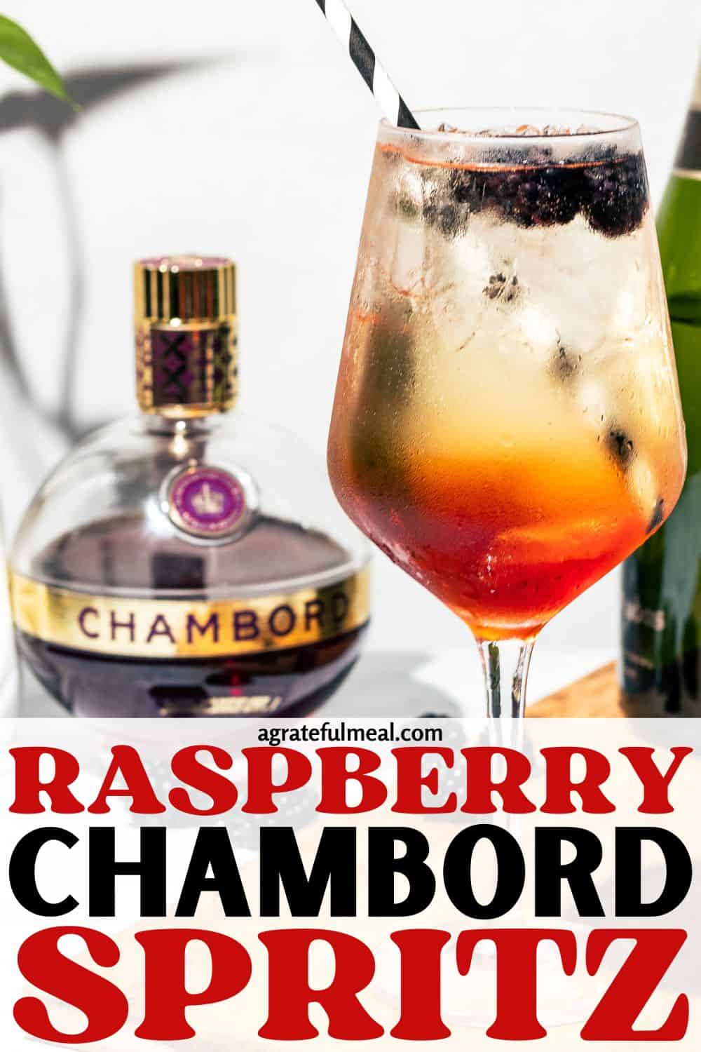 Wild Berry Chambord Spritz Cocktail - A Grateful Meal