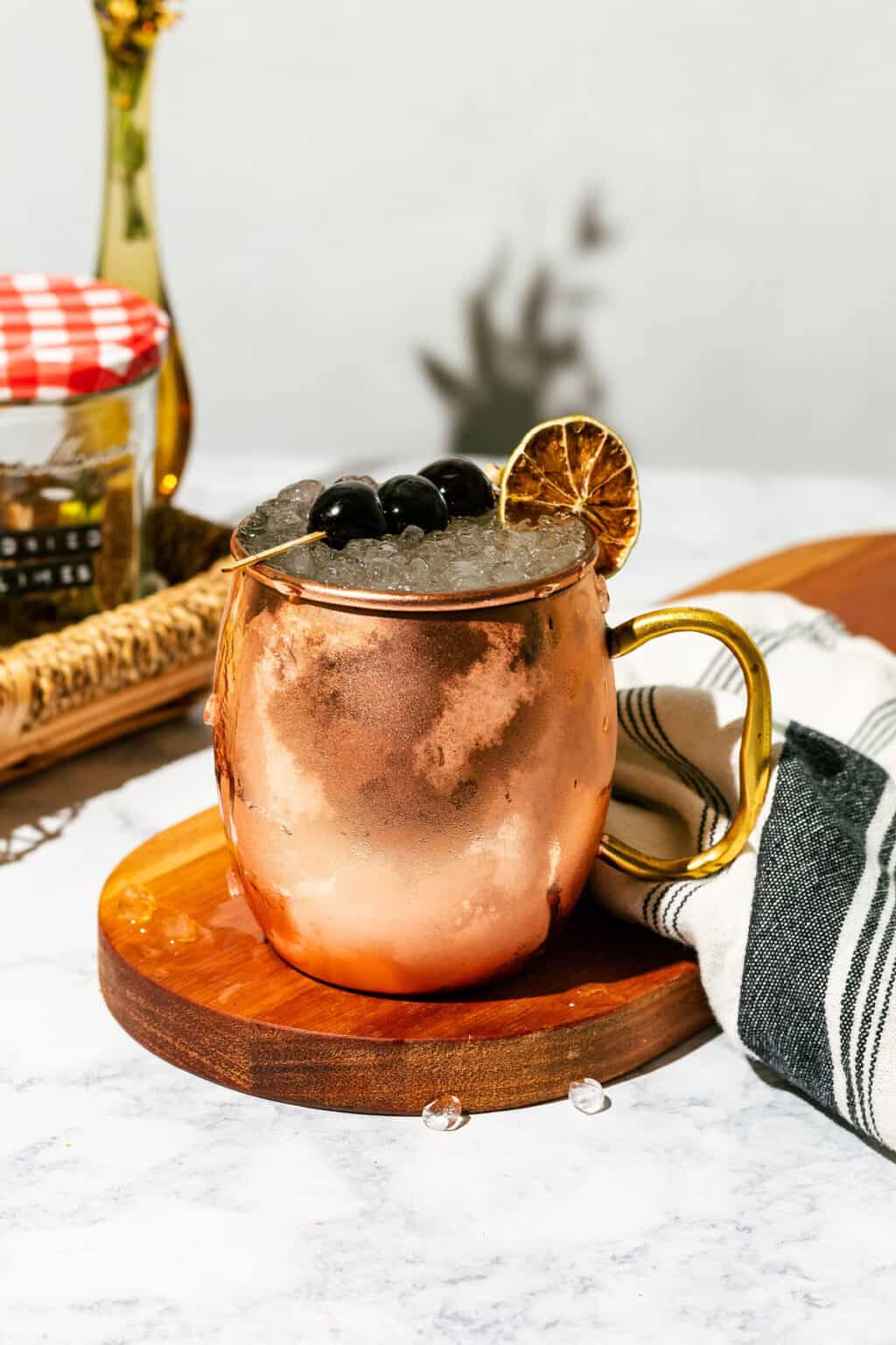 Italian Mule Cocktail with Amaretto - A Grateful Meal