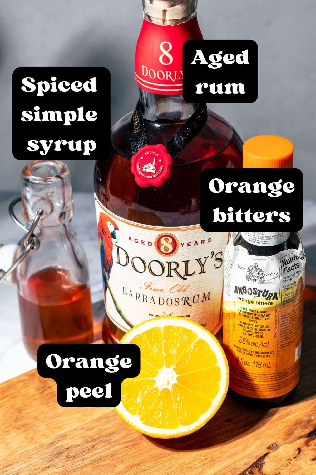 Spiced Dark Rum Old Fashioned Cocktail - A Grateful Meal