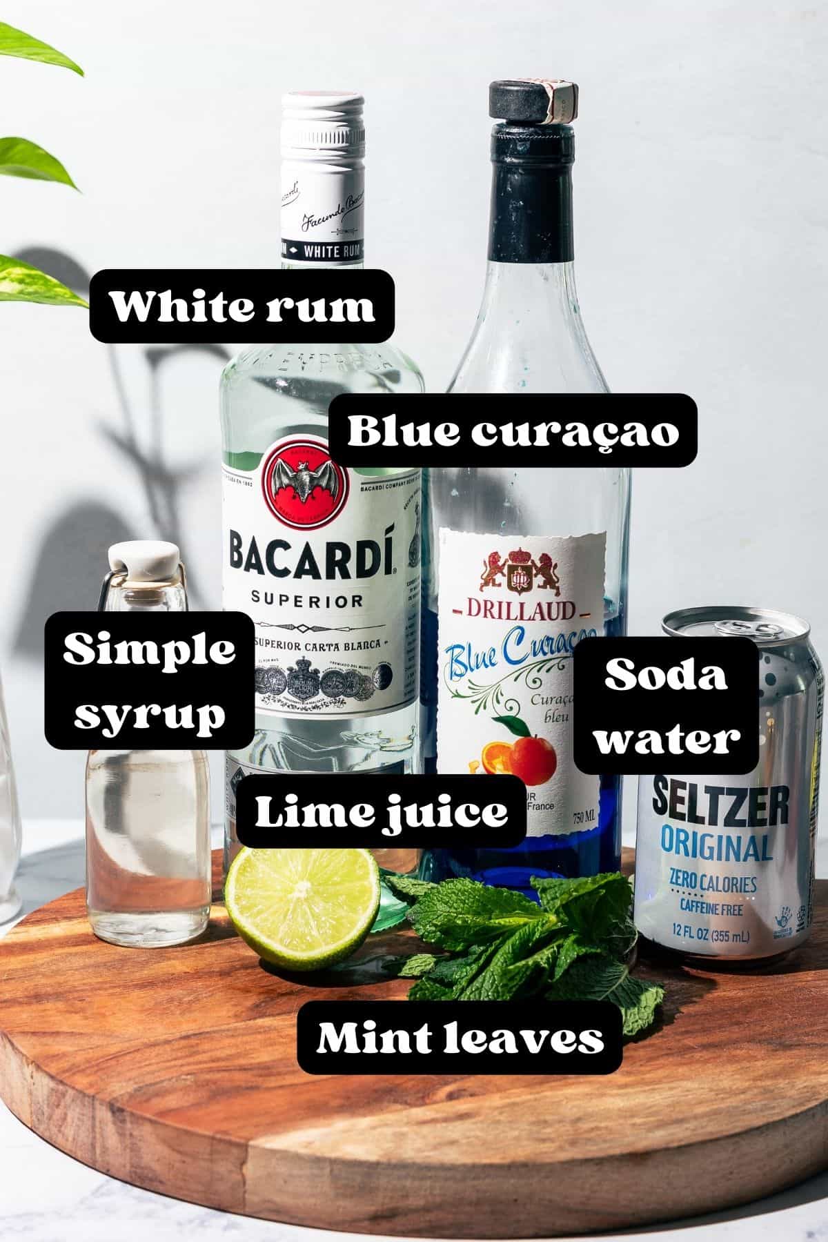 Blue Mojito (Blue Curacao Mojito) - A Grateful Meal