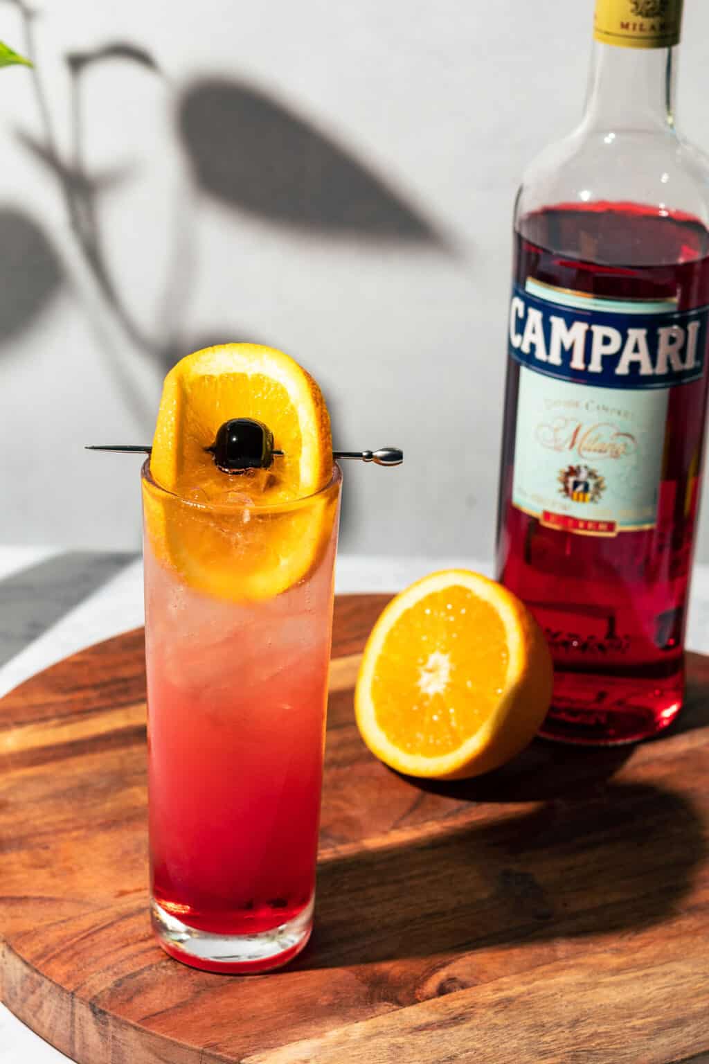 Campari Soda Cocktail with Orange - A Grateful Meal