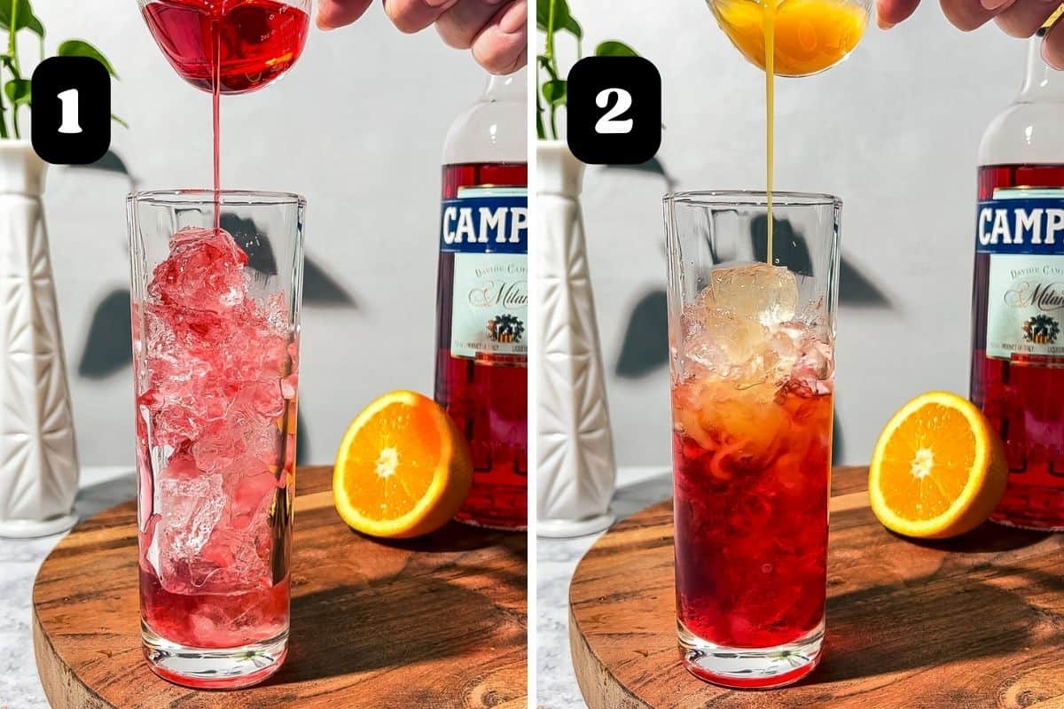 Campari Soda Cocktail with Orange - A Grateful Meal