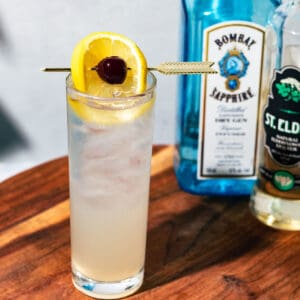 Gin Elderflower Collins with Lemon - A Grateful Meal