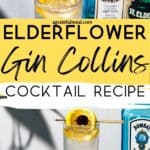 Gin Elderflower Collins with Lemon - A Grateful Meal