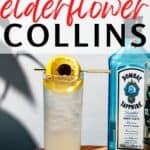 Gin Elderflower Collins with Lemon - A Grateful Meal