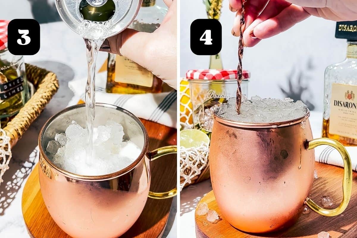 Italian Mule Cocktail with Amaretto - A Grateful Meal