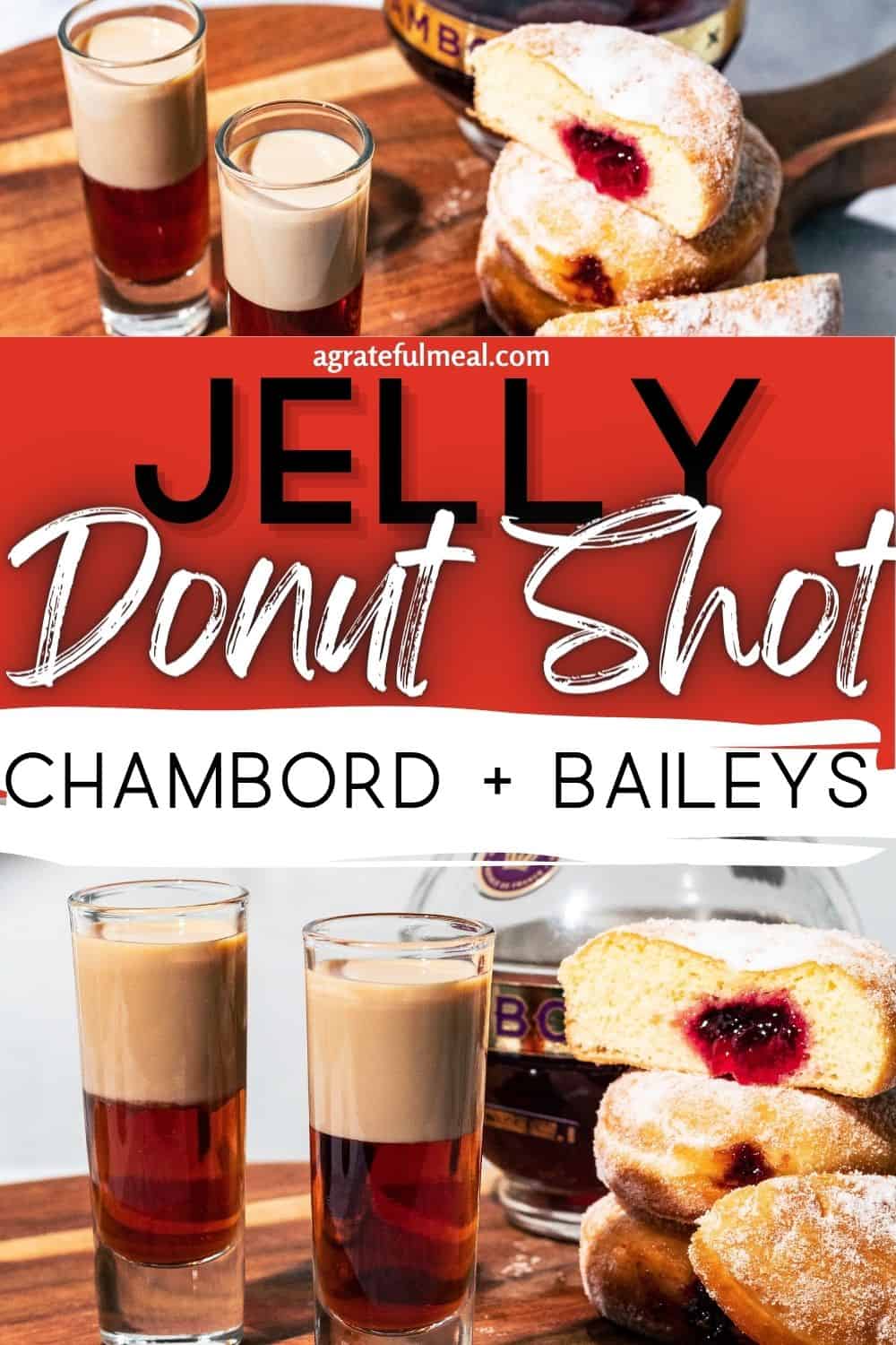 Raspberry Jam Donut Shot with Baileys and Chambord - A Grateful Meal