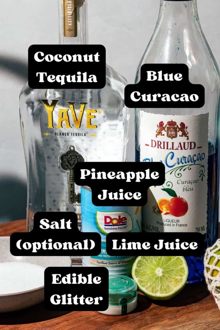 Blue Mermaid Water Margarita Cocktail - A Grateful Meal