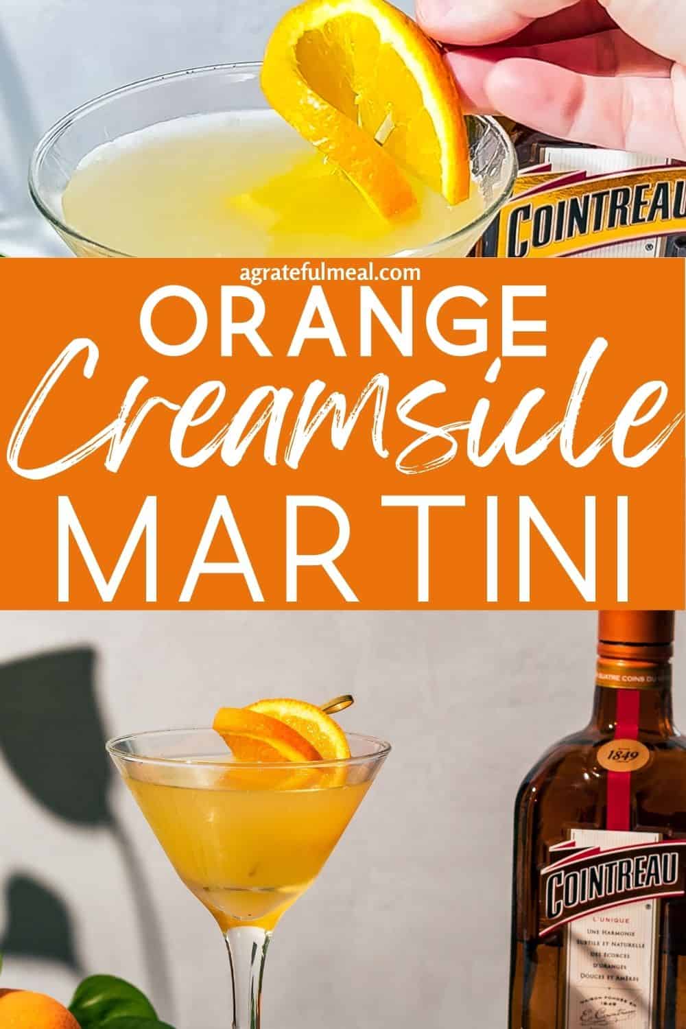 Orange Creamsicle Martini Cocktail with Whipped Vodka - A Grateful Meal
