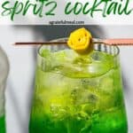 Sweet and Sour Midori Spritz Cocktail - A Grateful Meal