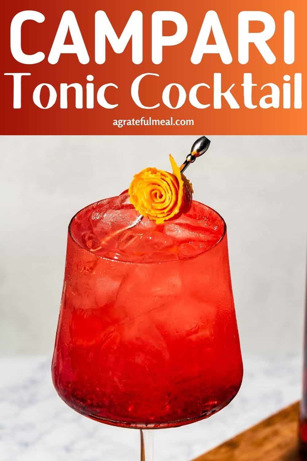 Campari Tonic Cocktail - A Grateful Meal