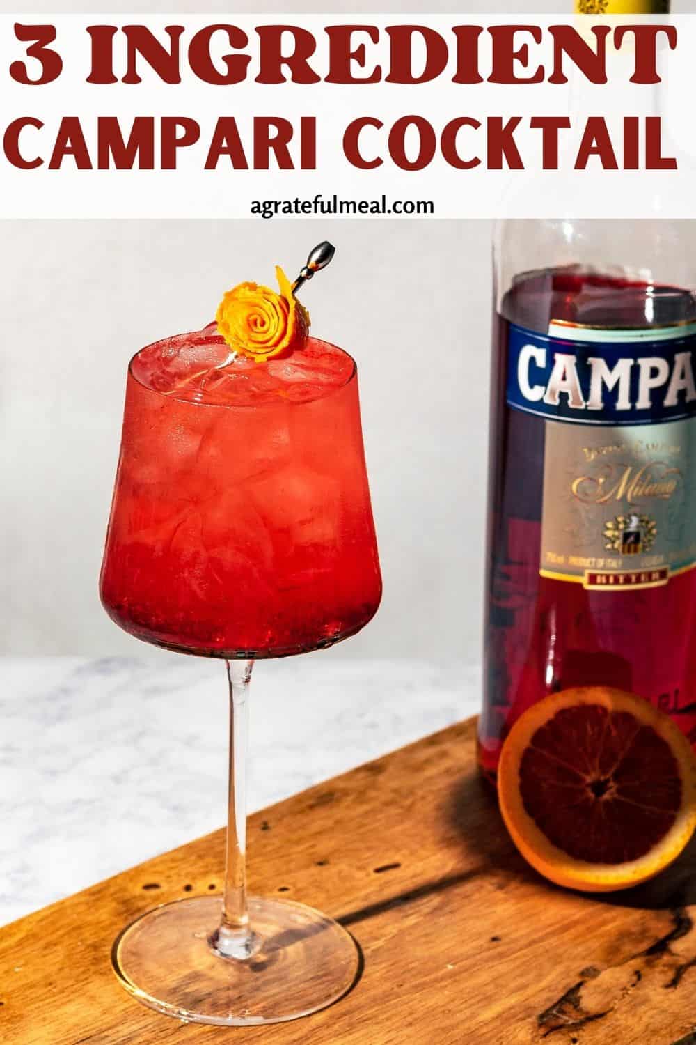 Campari Tonic Cocktail - A Grateful Meal