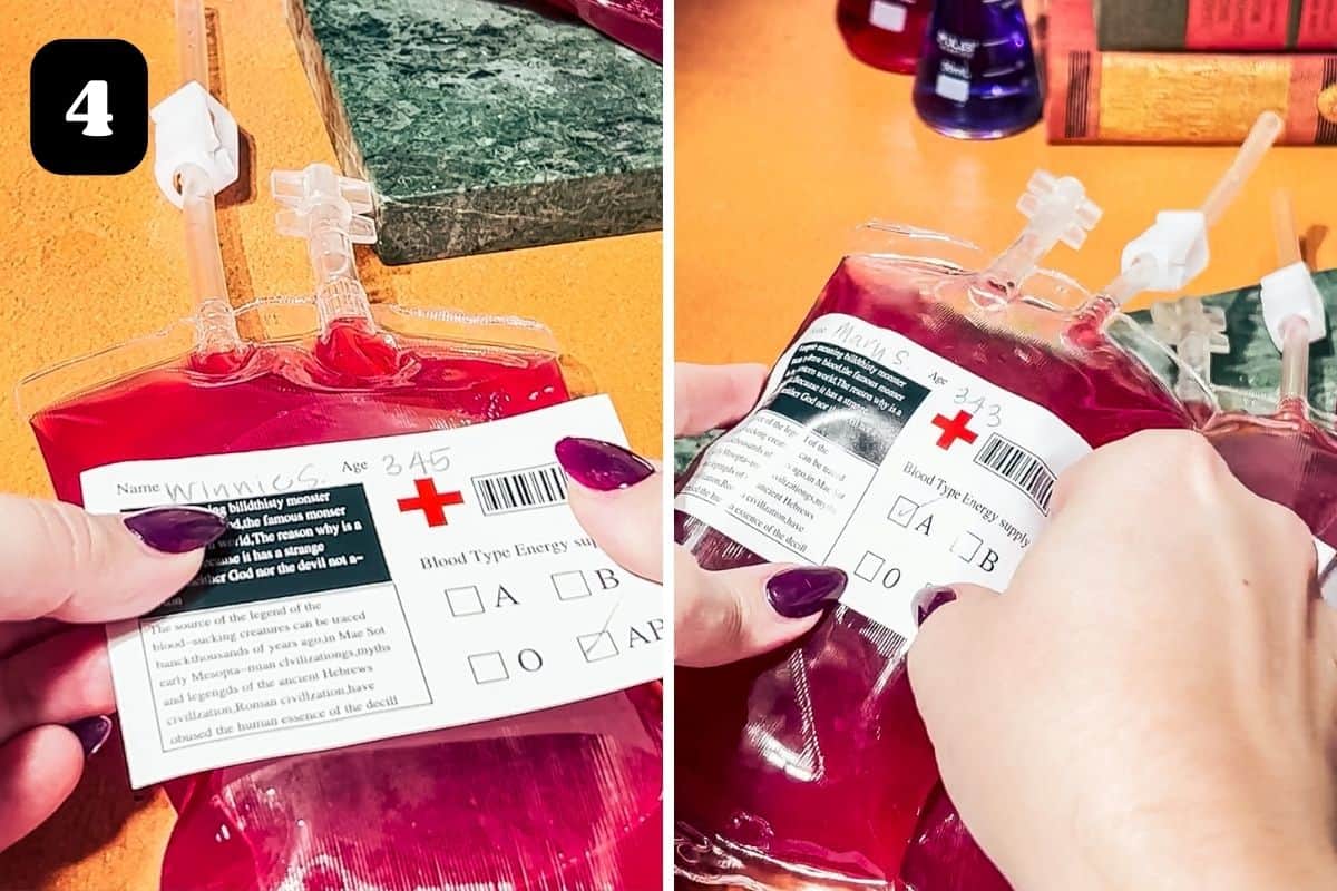 IV Blood Bag Cocktails for Halloween - A Grateful Meal