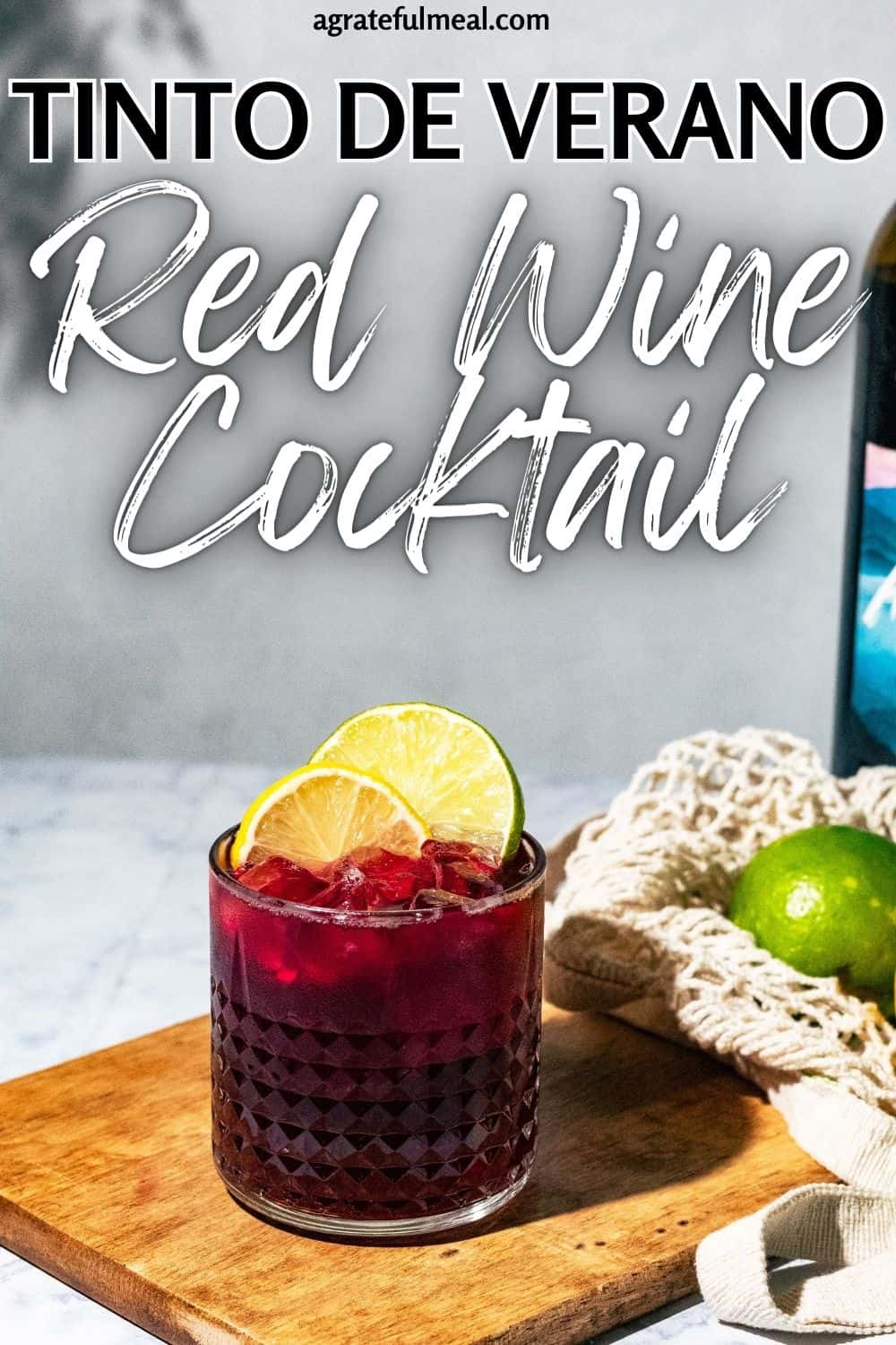Tinto de Verano (2 Ingredient Red Wine Cocktail) - A Grateful Meal