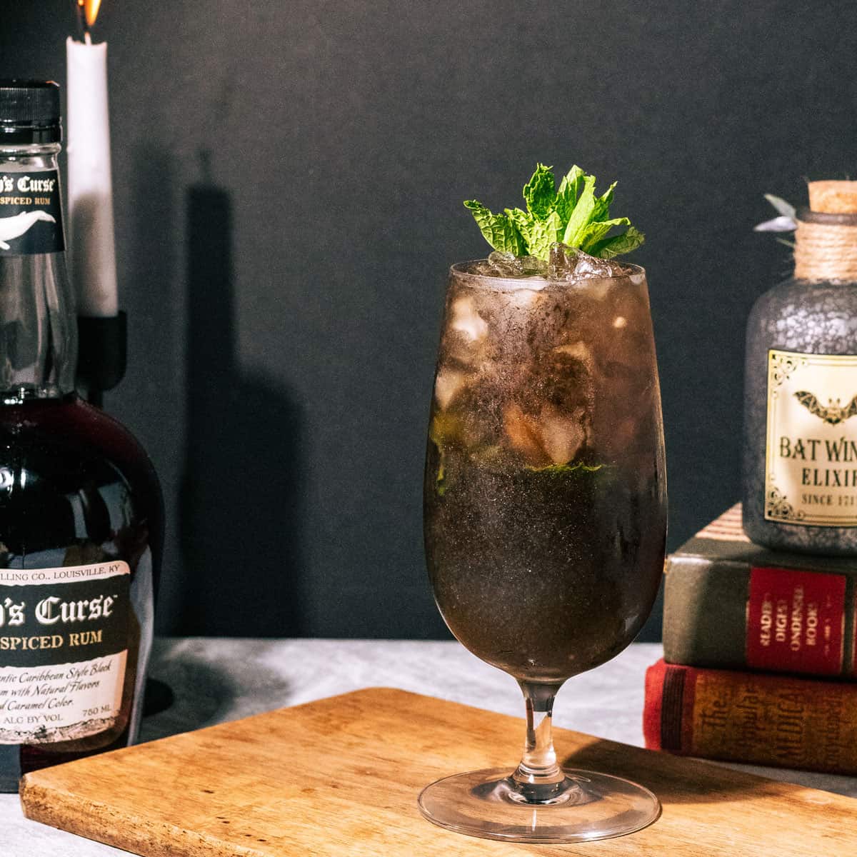 Easy Black Mojito Cocktail - A Grateful Meal