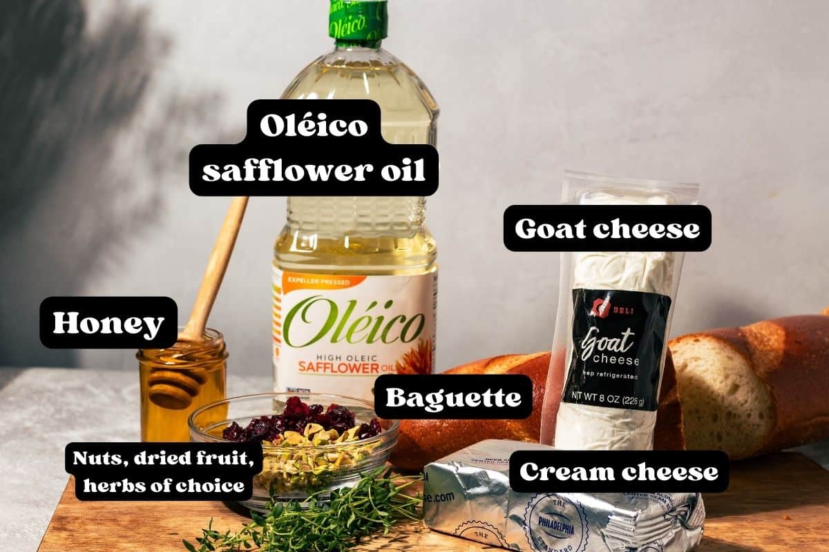 Easy Whipped Goat Cheese with Toasted Crostini - A Grateful Meal