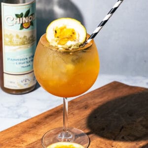 Simple Passion Fruit Spritz Cocktail - A Grateful Meal