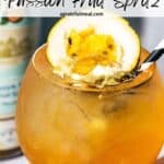Simple Passion Fruit Spritz Cocktail - A Grateful Meal