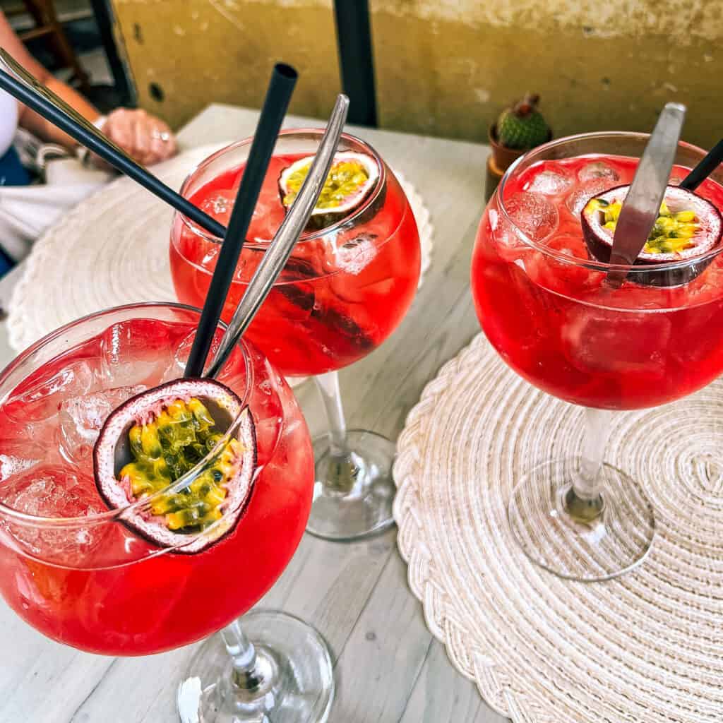 Simple Passion Fruit Spritz Cocktail - A Grateful Meal