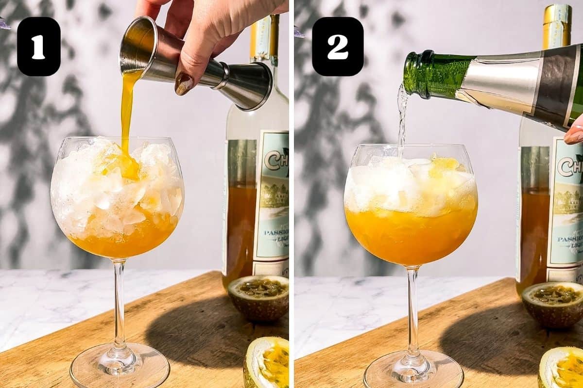 Simple Passion Fruit Spritz Cocktail - A Grateful Meal