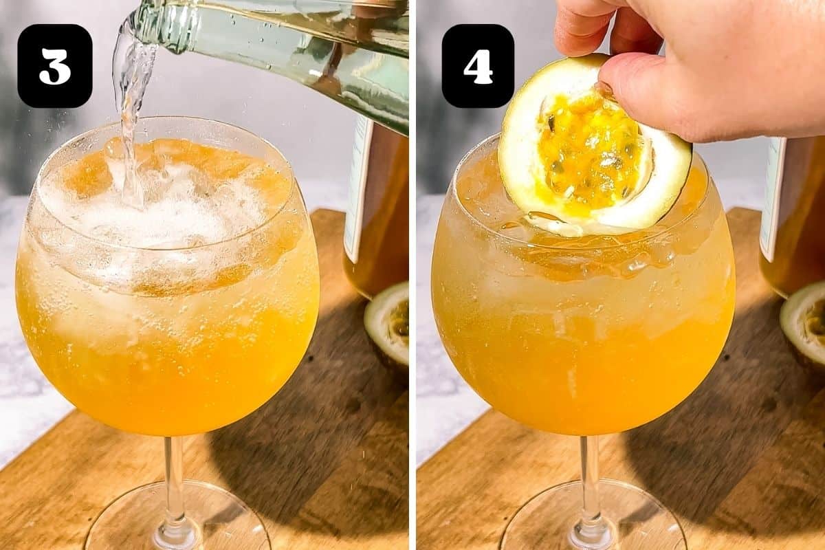 Simple Passion Fruit Spritz Cocktail - A Grateful Meal