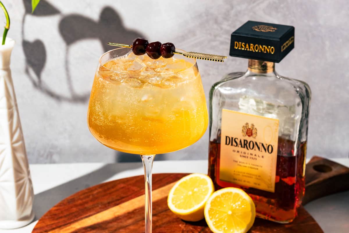 Easy Amaretto Spritz Cocktail Recipe - A Grateful Meal