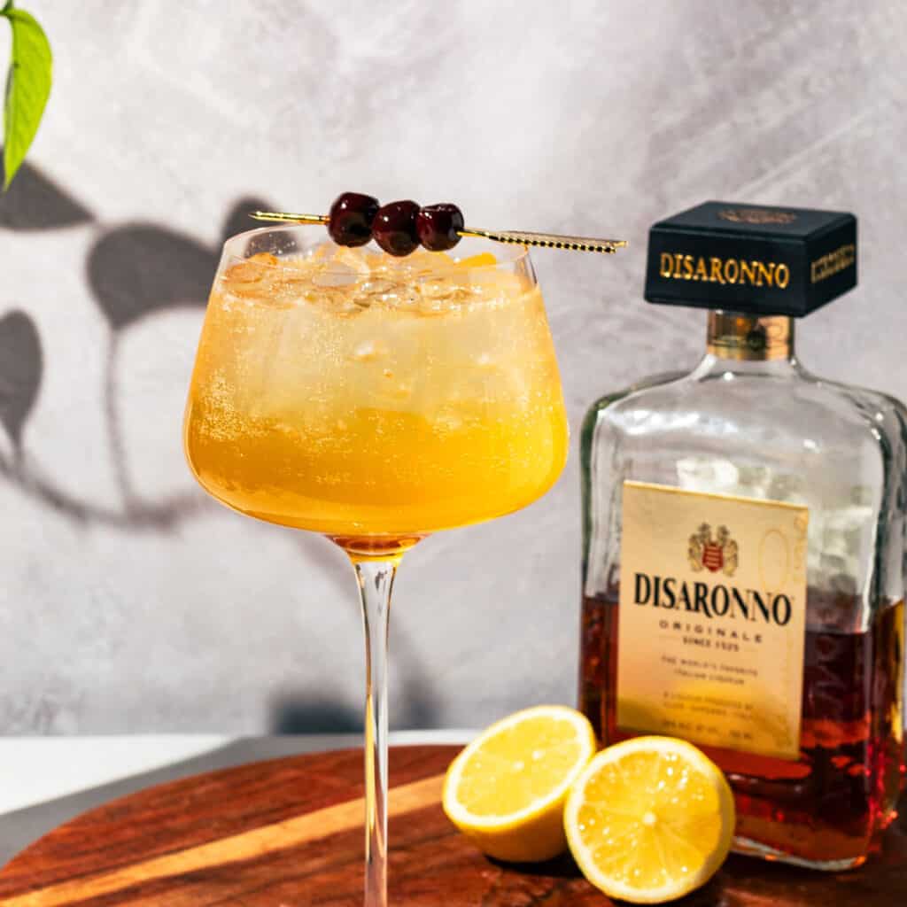 Easy Disaronno Fizz (Amaretto Fizz) - A Grateful Meal