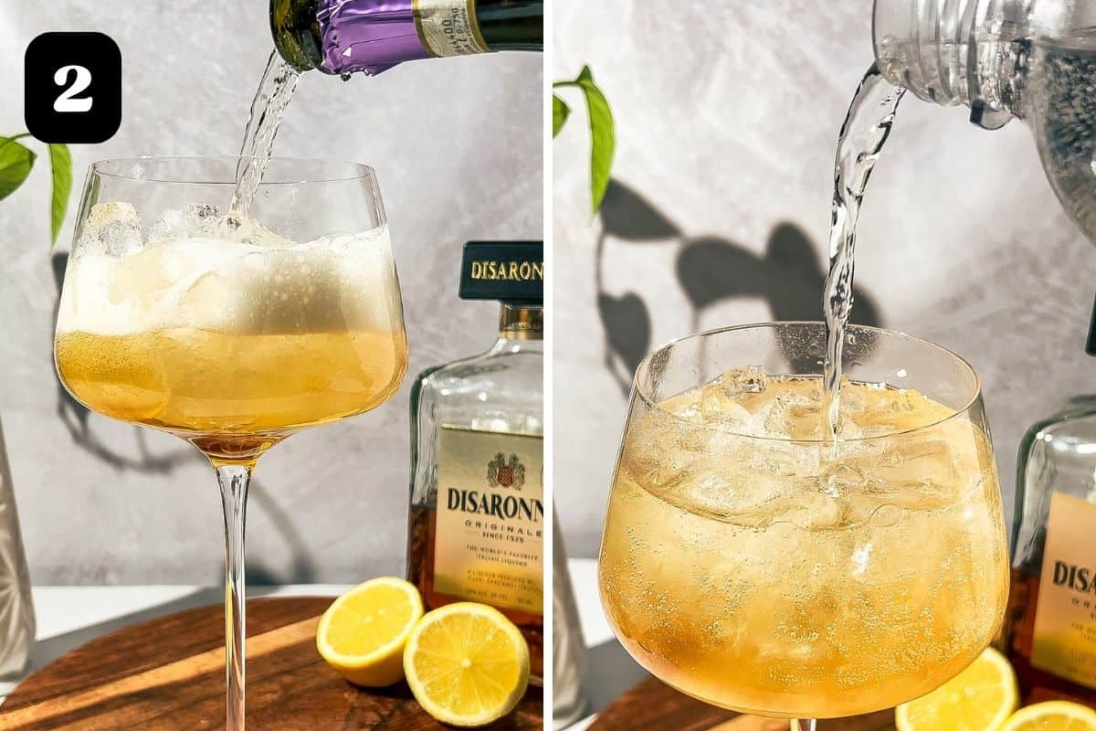 Easy Amaretto Spritz Cocktail Recipe - A Grateful Meal