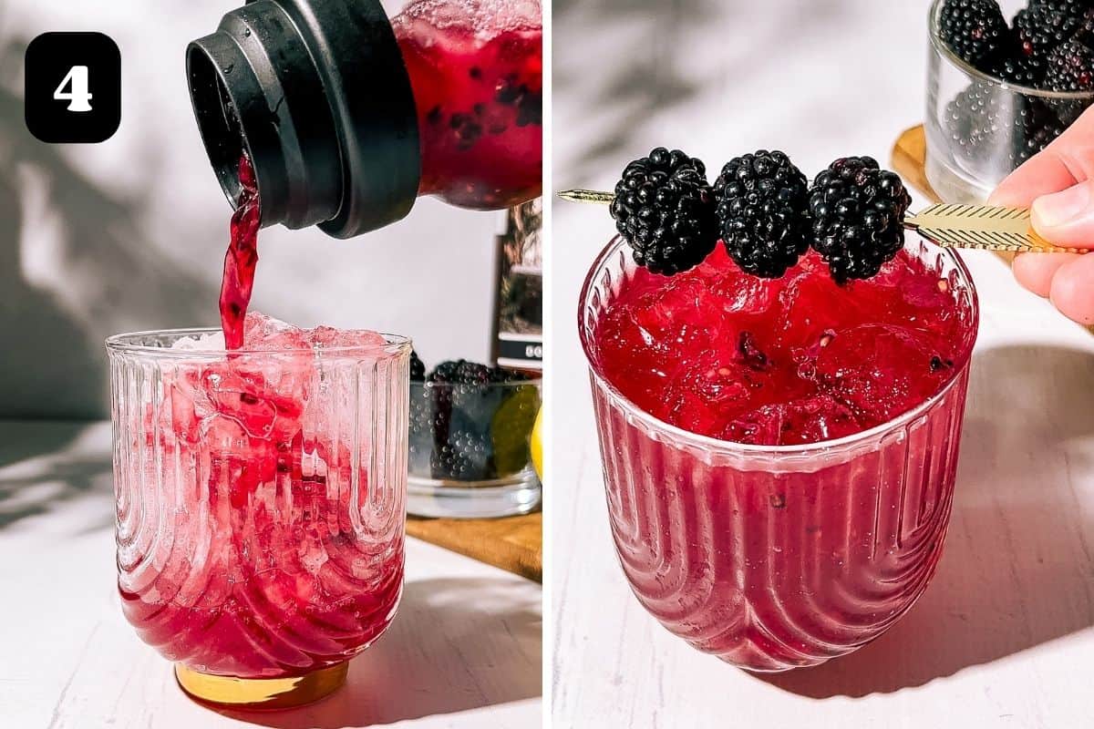 Refreshing Blackberry Bourbon Smash Cocktail - A Grateful Meal