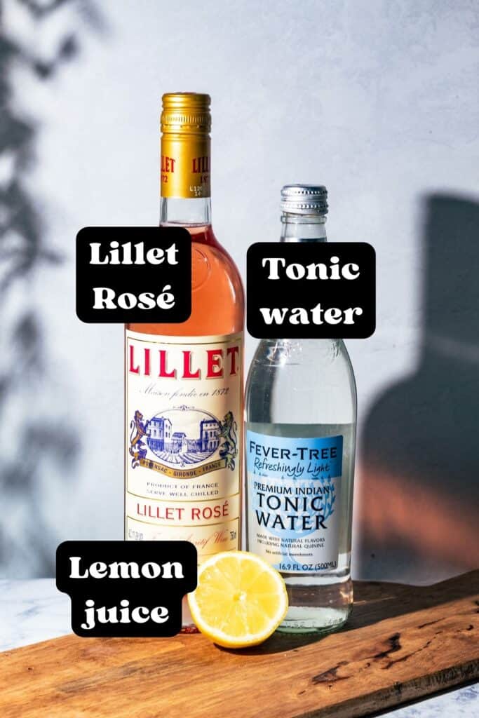 Refreshing Lillet Rosé Tonic Cocktail - A Grateful Meal