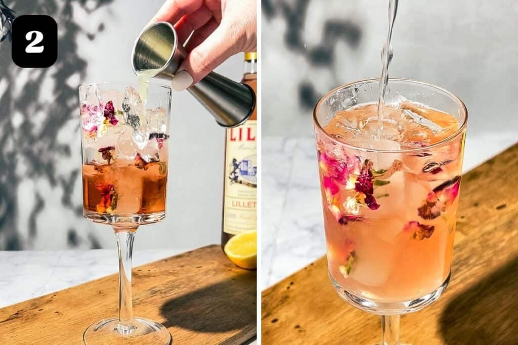 Refreshing Lillet Rosé Tonic Cocktail - A Grateful Meal