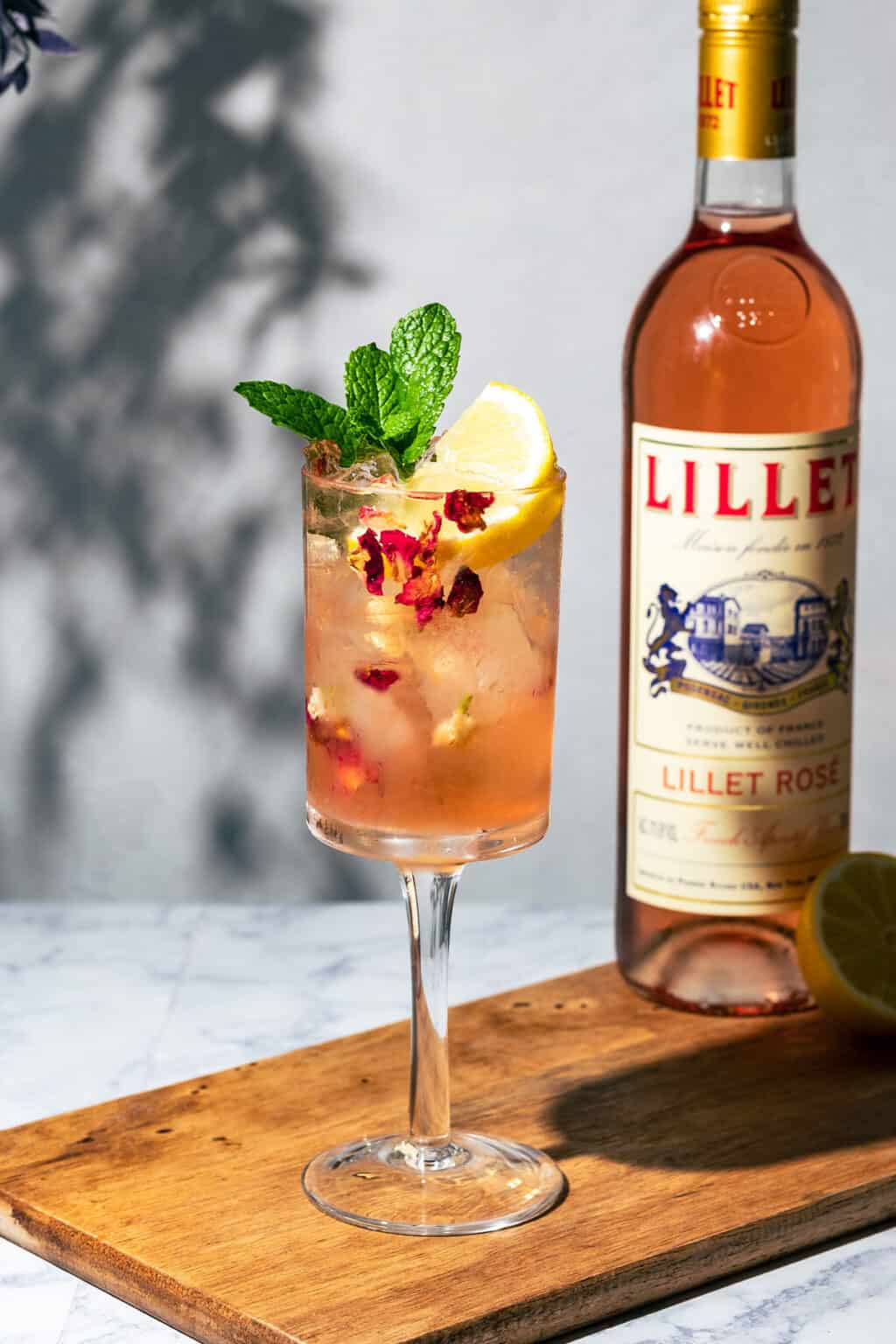 Refreshing Lillet Rosé Tonic Cocktail - A Grateful Meal