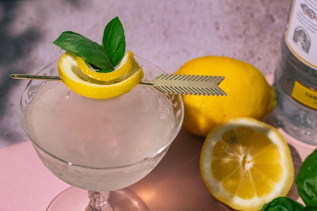 Basil Lemon Drop Martini - A Grateful Meal