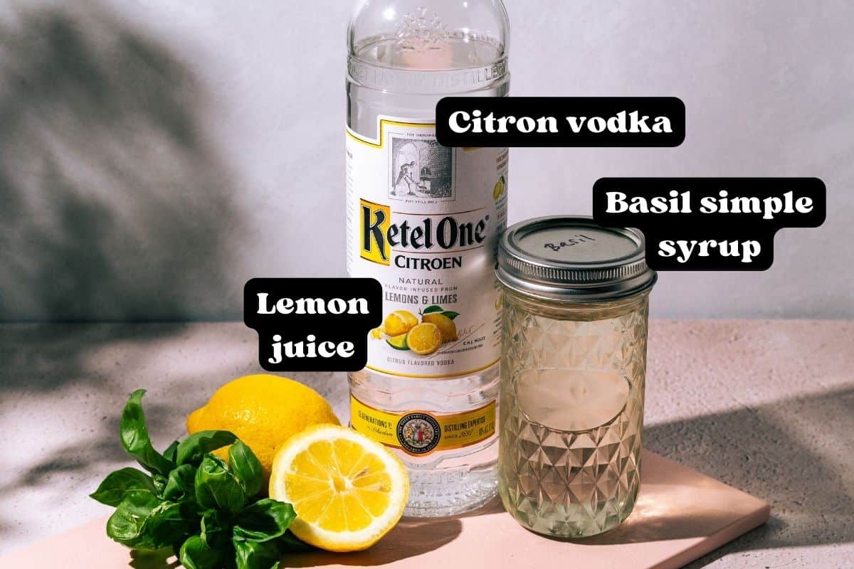 Basil Lemon Drop Martini - A Grateful Meal