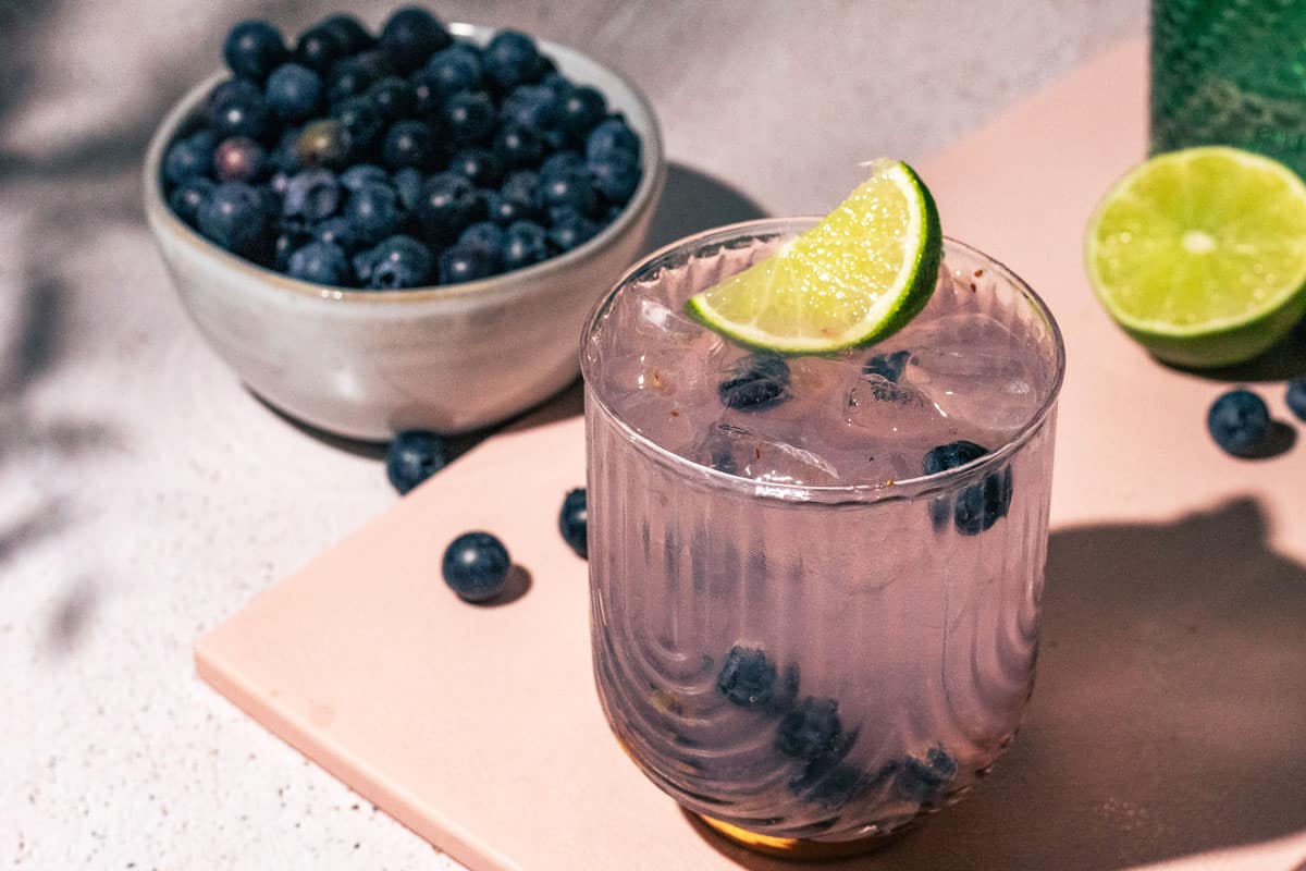 Blueberry Gin and Tonic - A Grateful Meal
