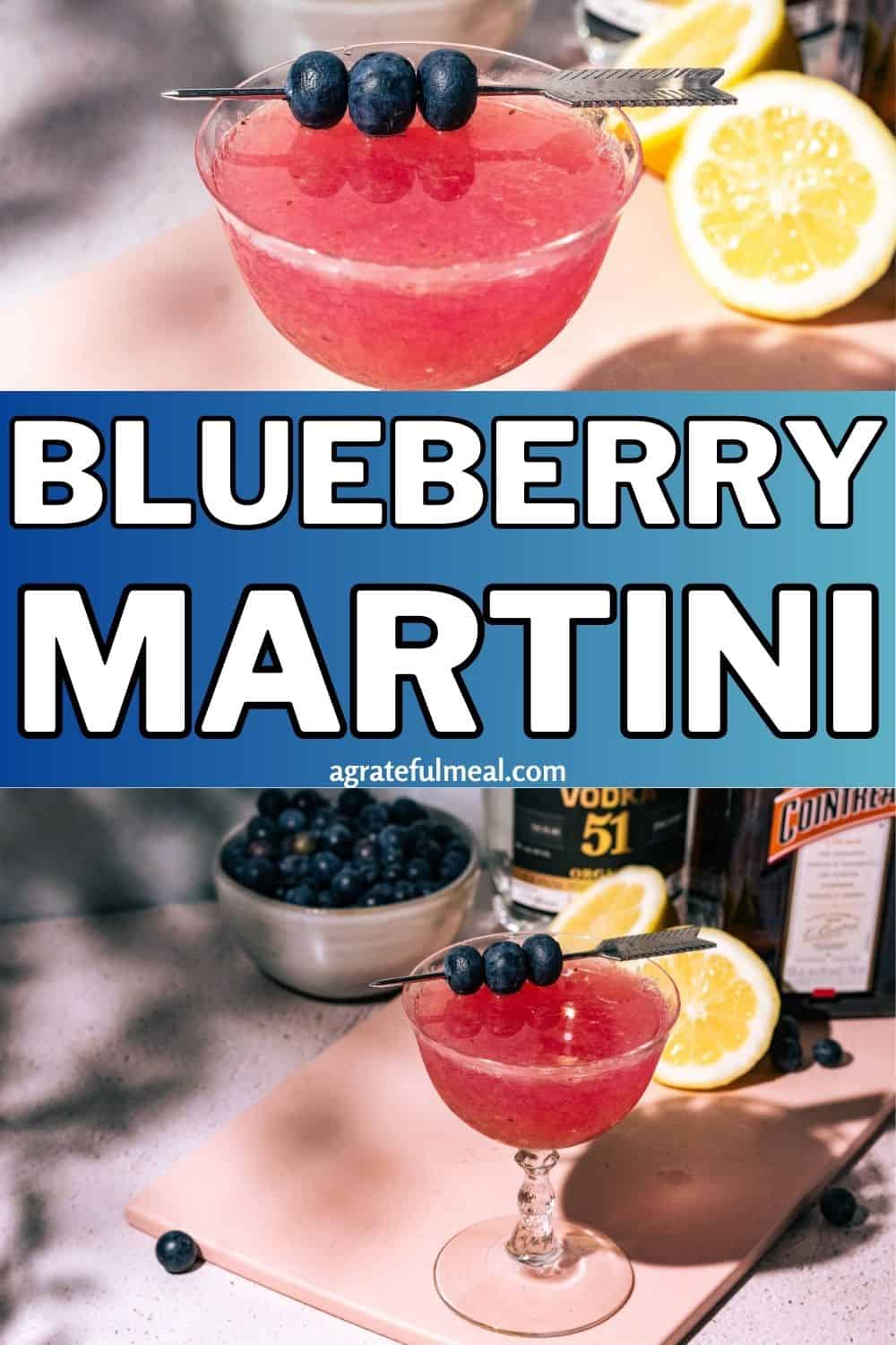 Blueberry Martini - A Grateful Meal